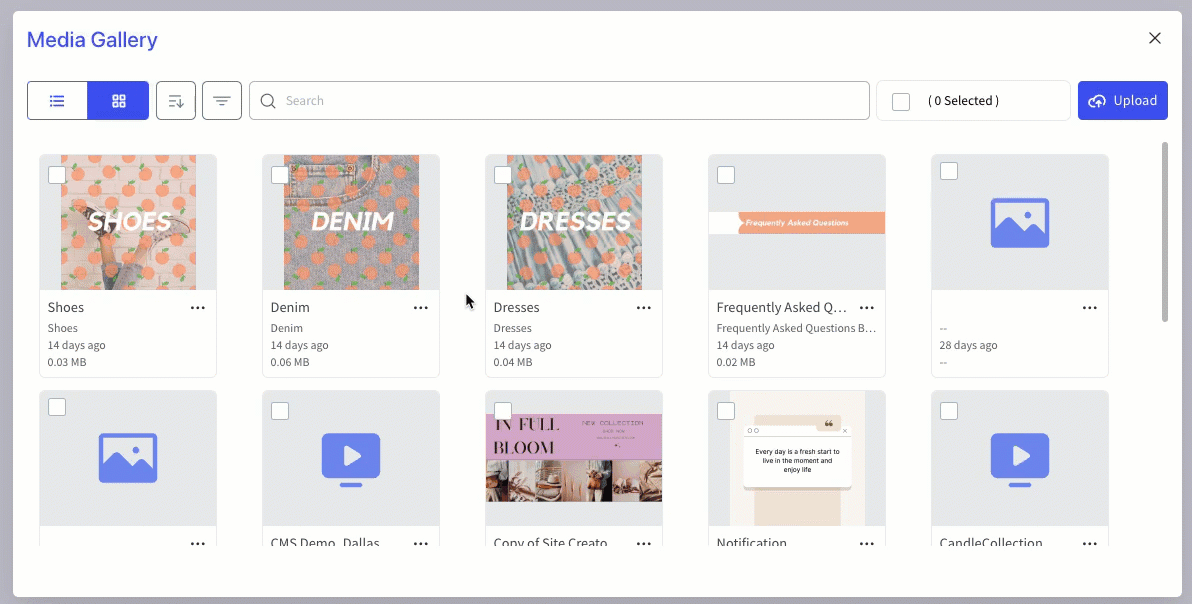 Use Media Gallery to Upload and Manage Media – CommentSold